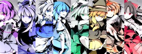 Hình nền hình minh họa Anime Touhou Hakurei Reimu Izayoi Sakuya