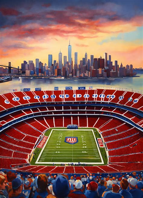 Lexica A Painting Of The New York Giants Football Stadium With The