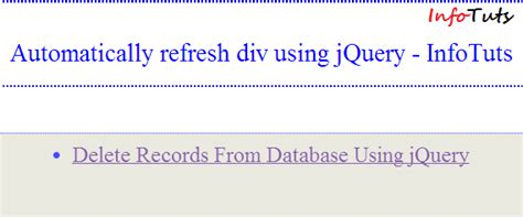 automatically load content and refresh div using jquery infotuts hot sex picture