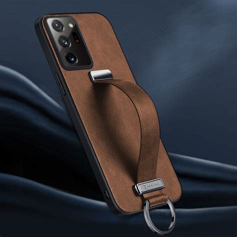Samsung Galaxy Note 20 Ultra Kılıf Kahverengi Zebana Classic Deri Kılıf
