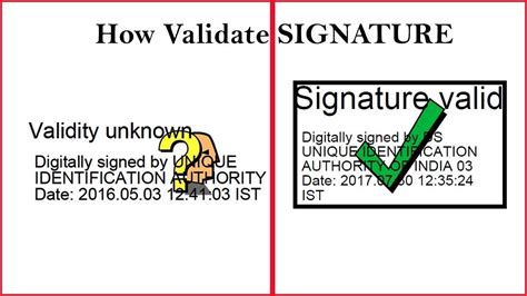 validity unknown digital signature on pdf aadhar ccc certificate not verified problem showing