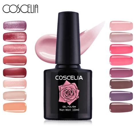 COSCELIA 10ml 1pc All For Nail Art UV Gel Nail Polish 80 Color Soak Off