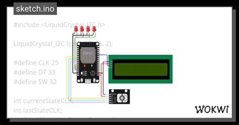 esp32 rotary encoder menu wokwi esp32 stm32 arduino simulator