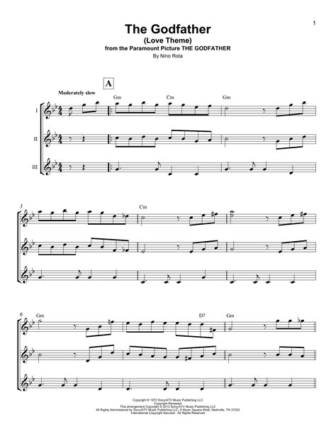 The Godfather Love Theme Sheet Music By Nino Rota Ukulele Ensemble