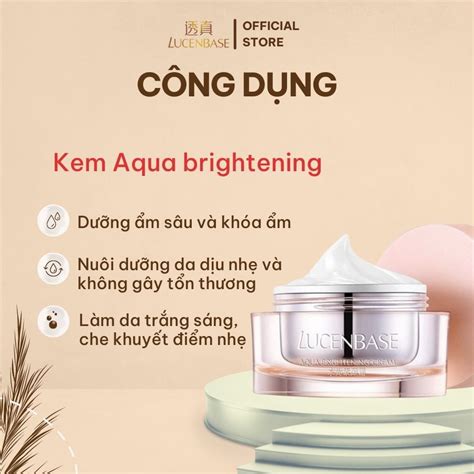 Kem Aqua Brightening LUCENBASE make up nâng tone 50g Lucenbase