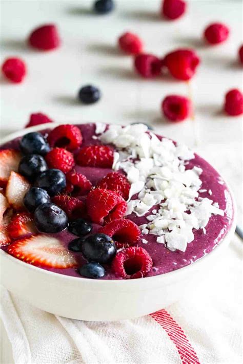 Easy Smoothie Bowl With Berries And Coconut Taste And Tell