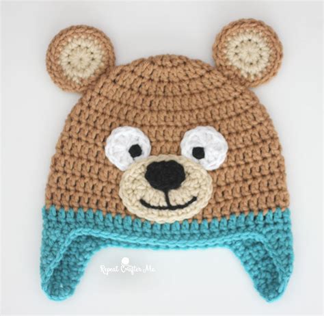Crochet Bernat Bear Hat Repeat Crafter Me