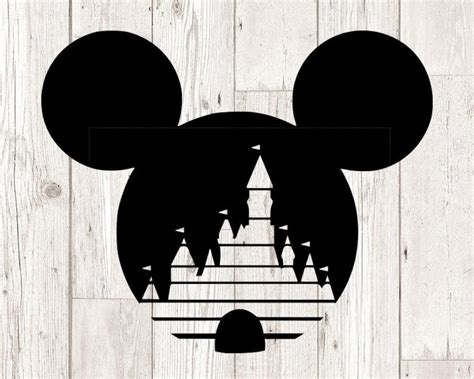 Mickey Mouse Head SVG Disney Castle SVG PNG Disney Mickey Etsy