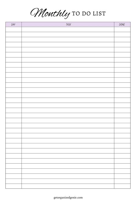 Monthly To Do List Template Free Printables And Handy Tips