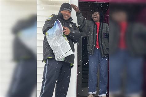 Boston Police Swap Handcuffs For Shovels Dig Out Elderly Resident