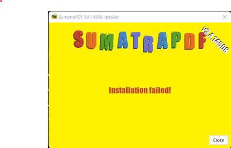 bad admin user install · issue 2521 · sumatrapdfreader sumatrapdf · github