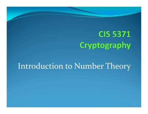 intro number theory pdf