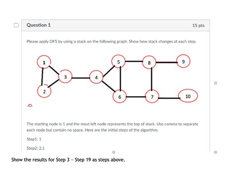 Solved Question Pts Please Apply Dfs By Using A Stack Chegg