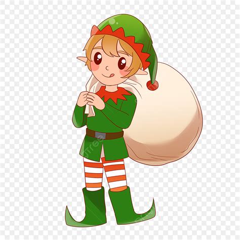 Duende Navideño Llevando Regalos PNG dibujos El Duende De La Navidad