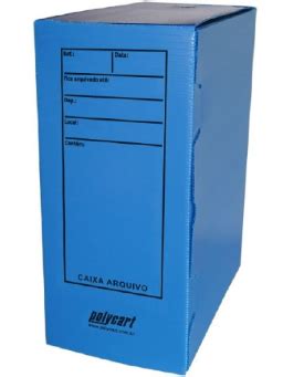 Arquivo Morto Plástico Azul Polycart Livraria Cia da Escola