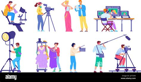 Femme qui filme caméscope Banque d images vectorielles Alamy