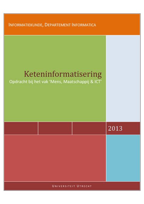 Ketenopdracht Samenvatting Basisboek Bouwkunde Informatiekunde