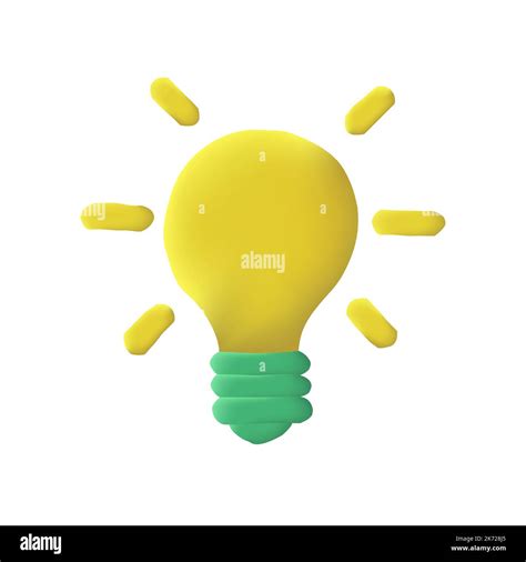 3d Light Bulb Cartoon Vector Icon Concept For Idea And Creative