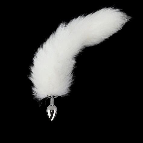 Plug Anal Rabo De Raposa Tamanho P Branco 48 Cm SI Sexy Import