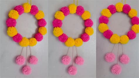 Easy Woolen Wall Hanging How To Make Wall Hanging Woolen Wall Toran