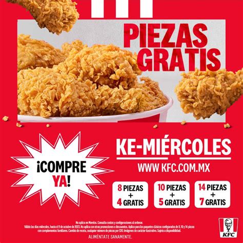 Promoci N Kfc Ke Mi Rcoles Piezas De Pollo Gratis En Paquetes De