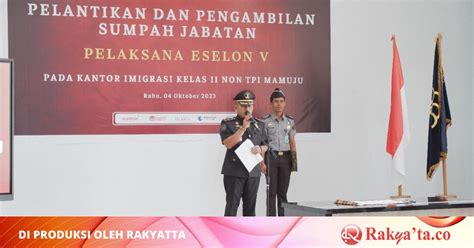 Kepala Kantor Imigrasi Mamuju Lantik Pejabat Pelaksana Kanim Mamuju