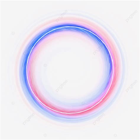 Red Blue Neon Border Warp Circle Neon Neon Border Border PNG