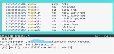 Trying To Debug In Linux Terminal But Getting This Chegg