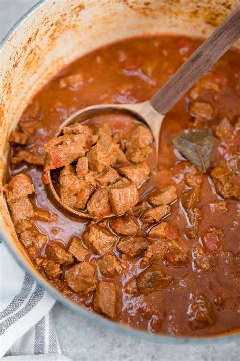 Authentic Hungarian Goulash Tender Beef Stew Stove Slow Cooker Recipe