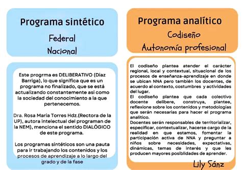 Que Es El Programa Sintetico Y Analitico Programa Analitico Y Sintetico