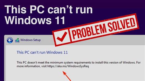 How To Fix This PC Cant Run Windows 11 Solved YouTube