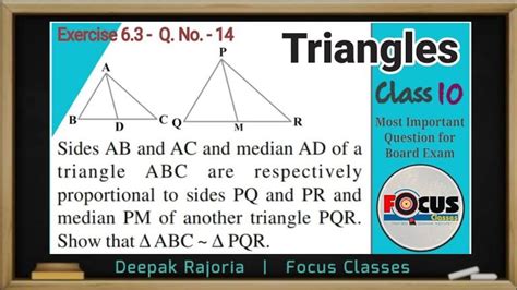 Sides AB And AC And Median AD Of A Triangle ABC Are Respectively