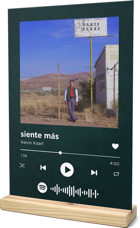 Songr Spotify Muziek Bordje siente más Kevin Kaarl 20x30 Groen