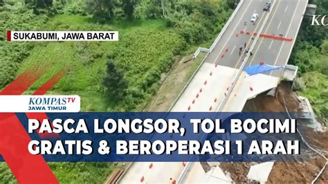 Tol Bocimi Dibuka 1 Jalur Untuk Mudik Secara Gratis Pasca Longsor YouTube