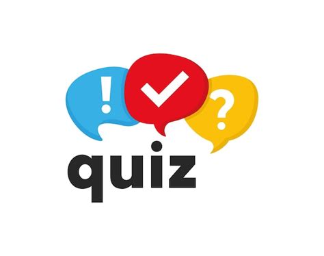 Premium Vector Quiz Logo With Speech Bubble Icon