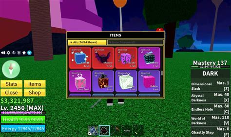 Blox Fruits Max Level Account Full Awakened Dark Hallow