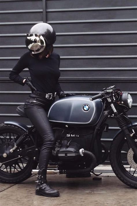 Hot Girl With A Custom Bmw R Cafe Racer Modifiedx Bmw Hot Sex Picture