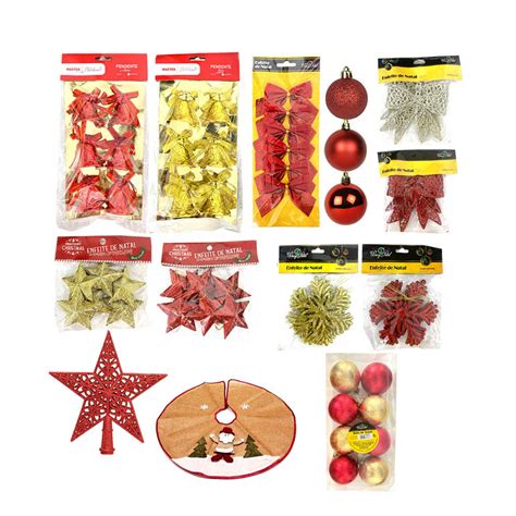 Kit Enfeites De Natal 105 Itens