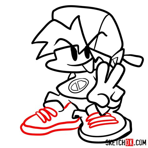 How To Draw Boyfriend From Friday Night Funkin Sketchok Easy Drawing