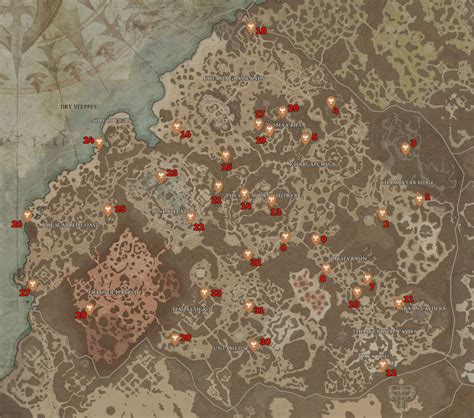Altar Of Lilith Locations Dry Steppes Map Gypsy Kellina