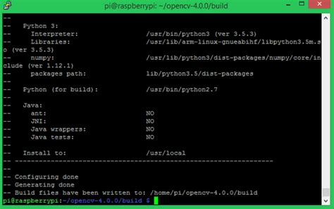how to install the python opencv on raspberry pi using cmake