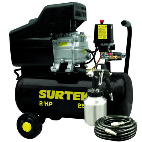 COMP425K Compresor de aire eléctrico lubricado 25 Lt 2 HP 127 V con