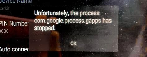 Google Process Gapps Has Stopped Android Headunits