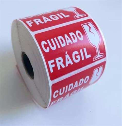 Etiqueta Adesiva Selo Cuidado Frágil 60x40 1000 Etiquetas