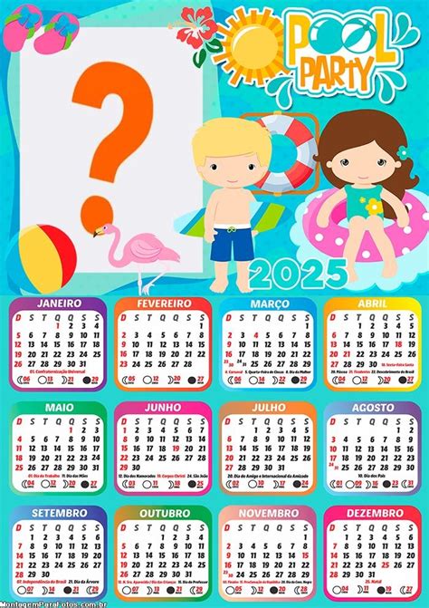 Calendário 2025 Galinha Pintadinha Montagem de Foto Colagem de Foto