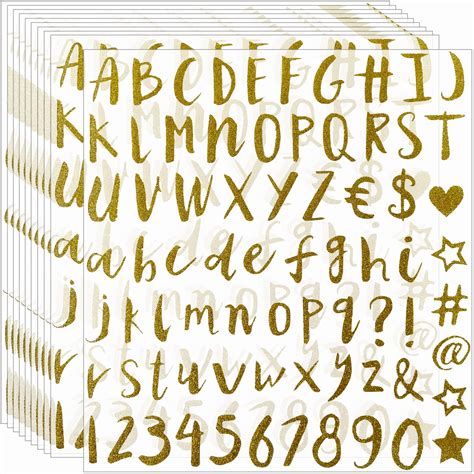 Amazon Waynoda Glitter Letter Stickers Pieces Sheets