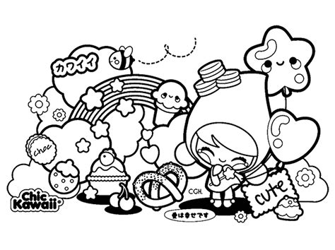 Kawaii Desenho Para Colorir E Pintar Kawaii Tumblr
