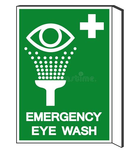 Muestra Del S Mbolo Del Lavado Del Ojo De La Emergencia Ejemplo Del