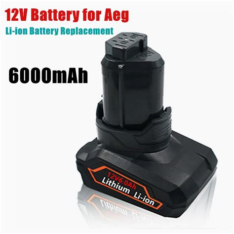 12V Battery 6000mAh For Aeg Ridgid R82059 Rechargeable Power Tools Li