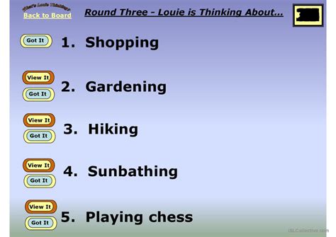 Game English ESL Powerpoints